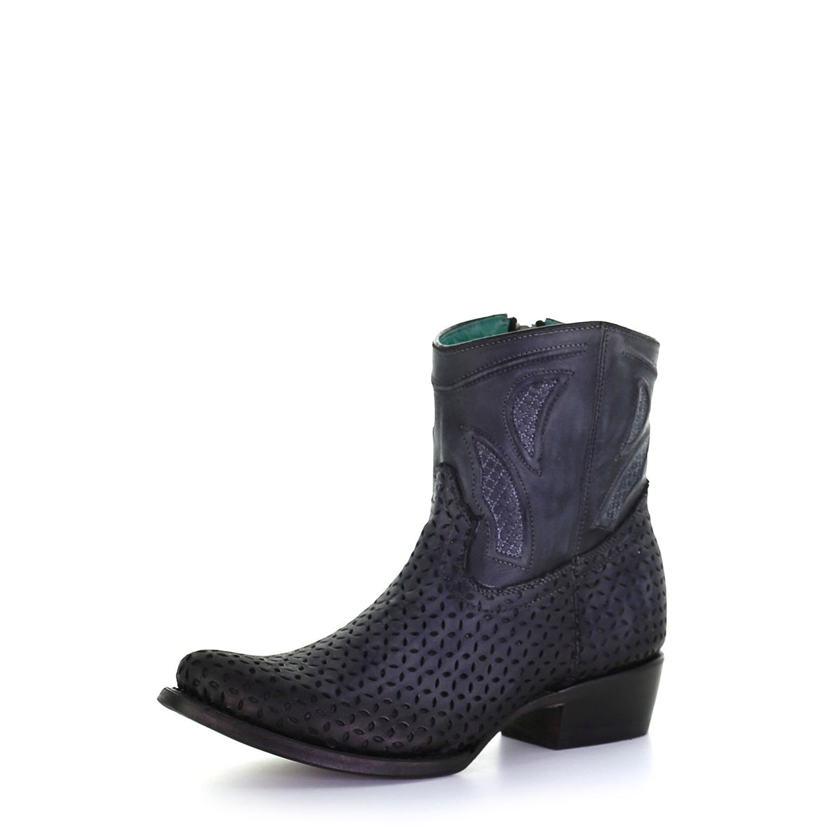 Corral | Cut Out & Embroidery| Ankle Boot | Black